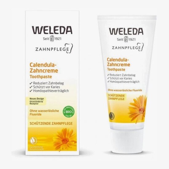 Зубная паста Weleda с календулой без запаха мяты, 75 мл