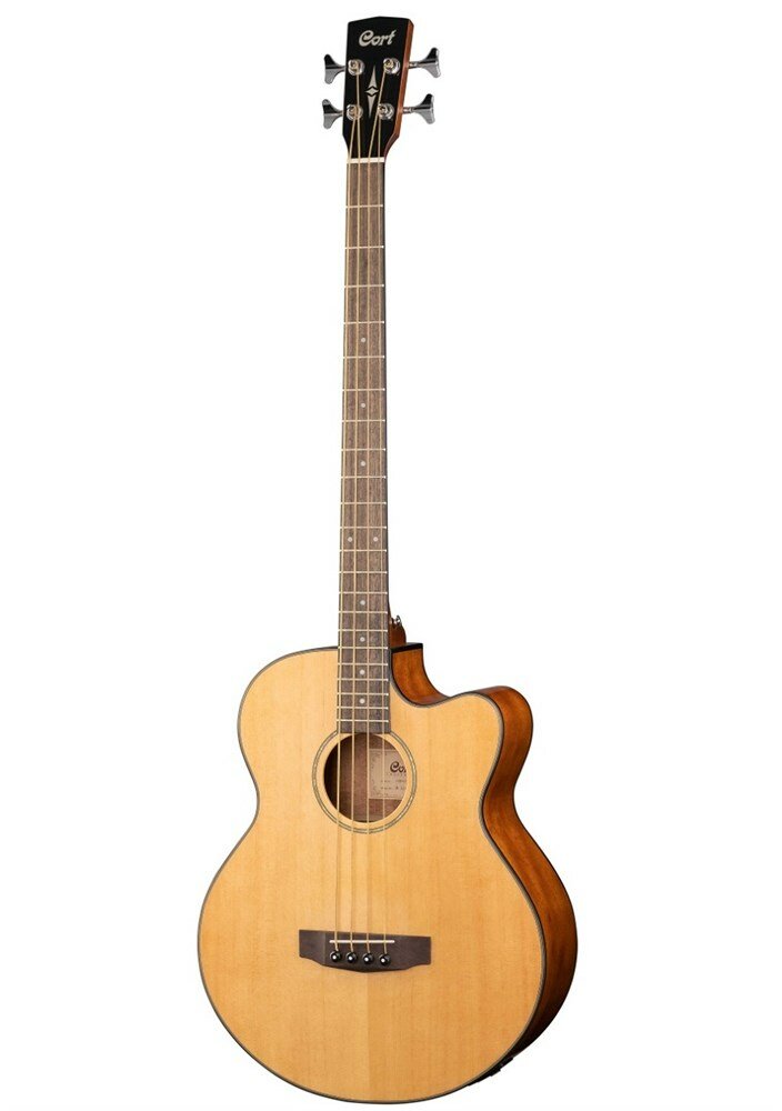 Электро-акустическая бас-гитара Cort AB850F-NAT-BAG