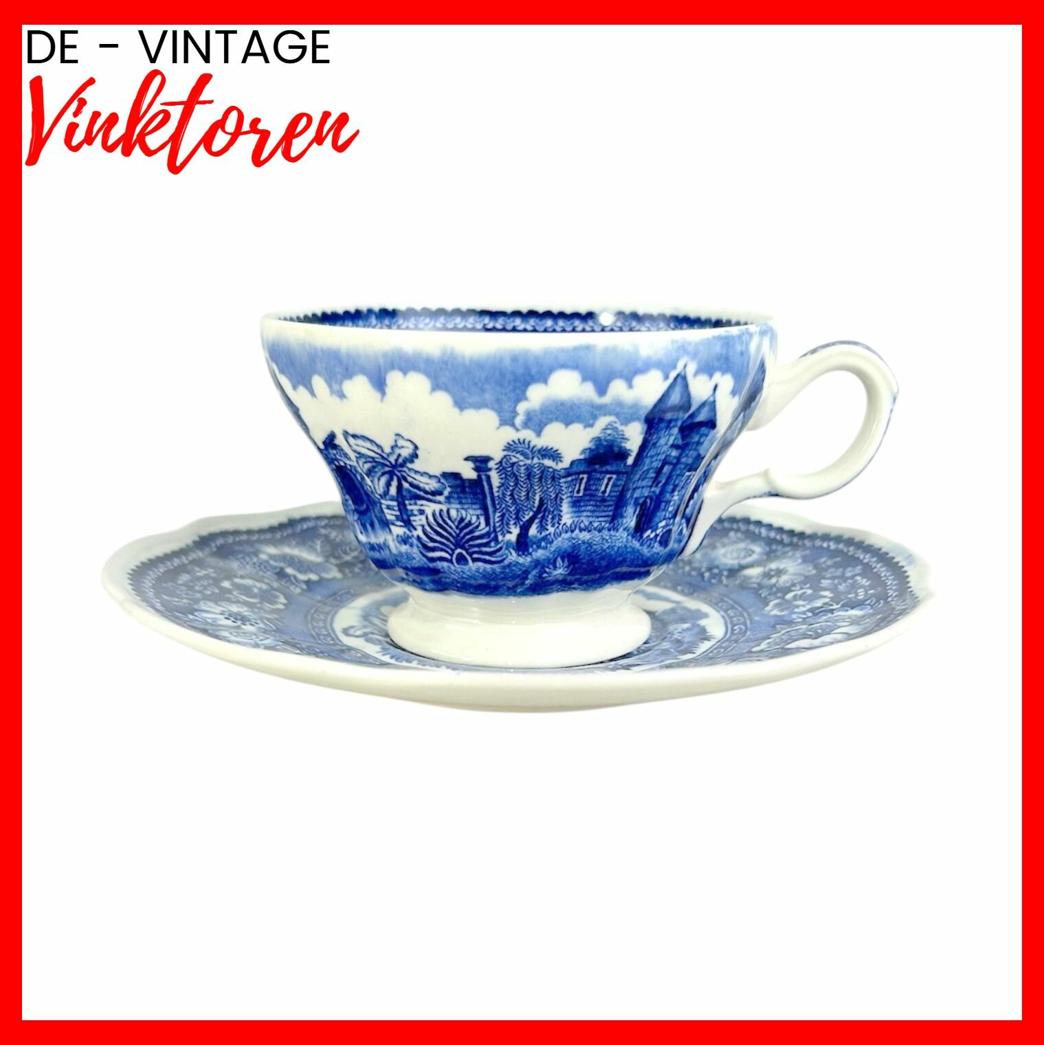 Чайные пары Petrus regout & Co Maastricht, винтаж. Голландия