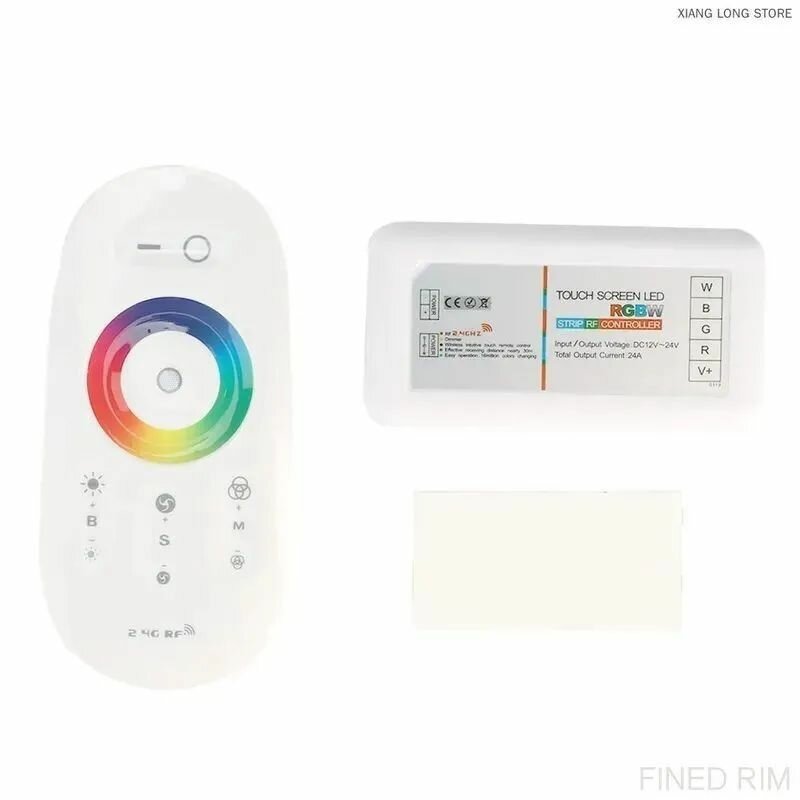 Светодиодный контроллер RGBW 2,4G, беспроводной сенсорный RF пульт дистанционного управления, диммер для светодиодных лент RGBW, 12-24 В постоянного тока