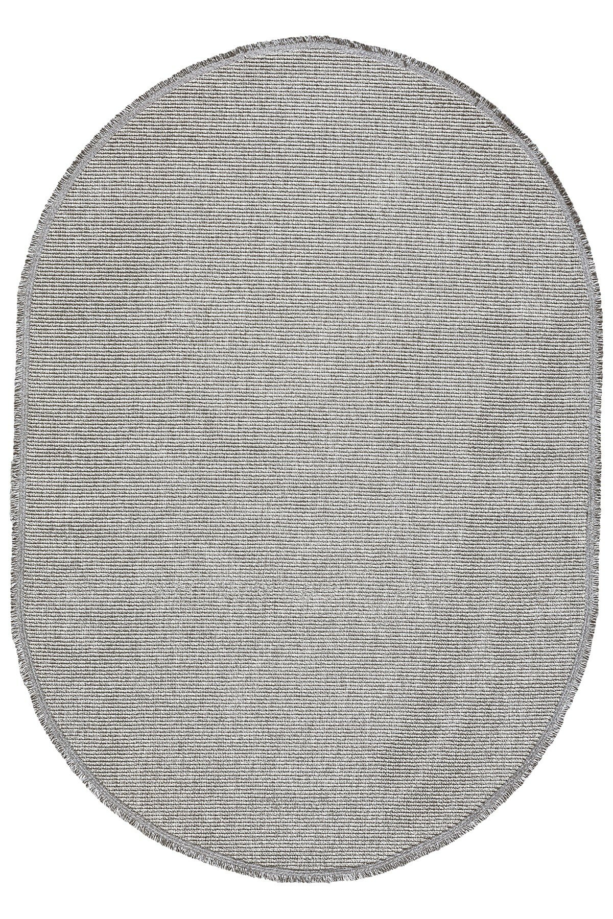 Ковер тканый с петлевым ворсом овальный Vina VNA-06 (LI73A) 160х230 см, серый