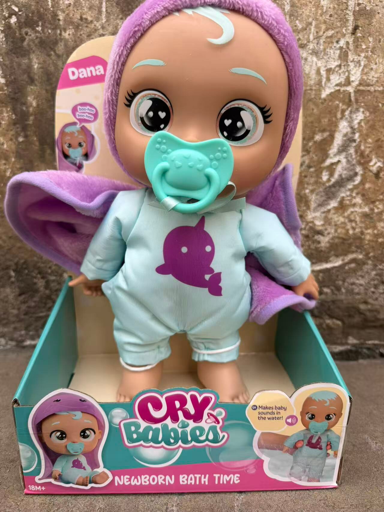 Интерактивная кукла Край Бебис IMC "Cry Babies" Newborn Bath Time , для девочек, 18мес+