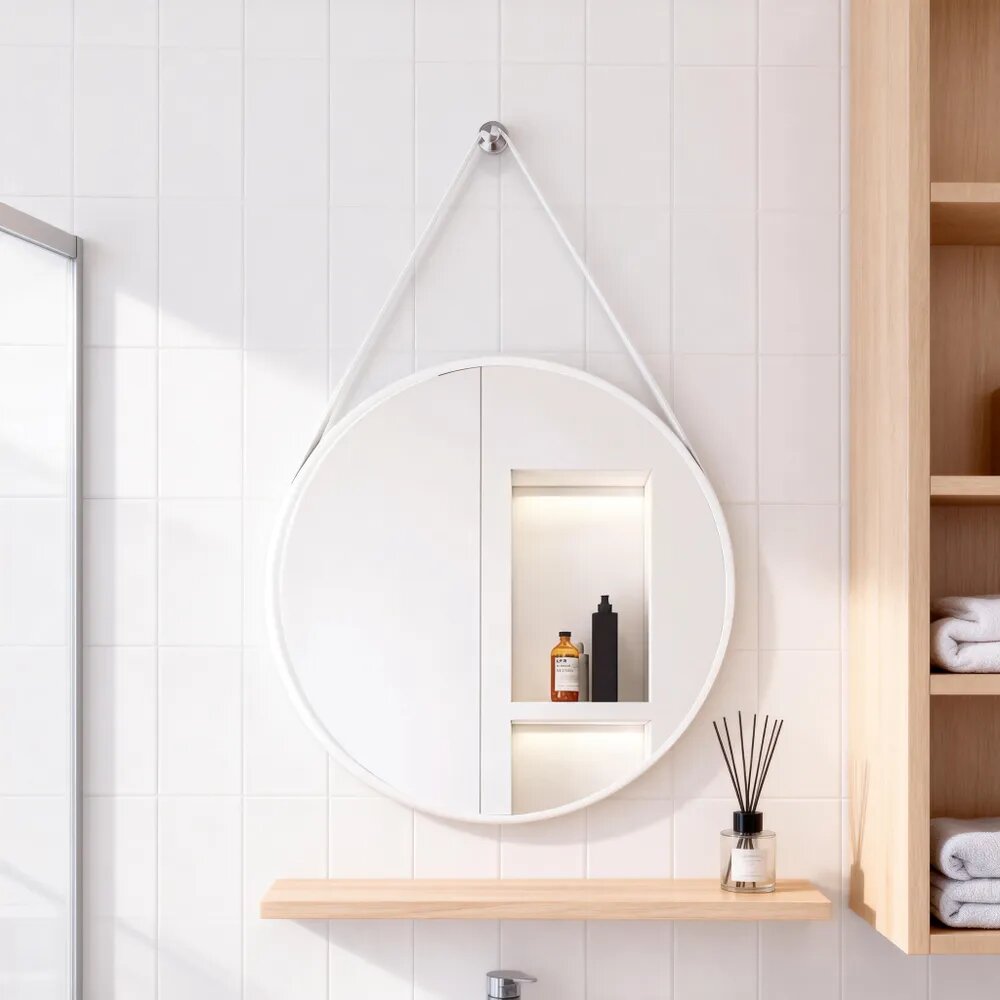 Зеркало для ванной 50х50 см круглое