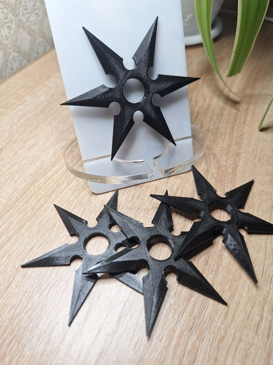 Сюрикены для косплея звездочка 4 шт. 3Д печать