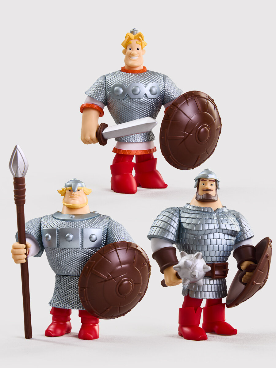 Коллекционные фигурки ProstoToys, фигурка подвижная набор "Три Богатыря", 3 шт
