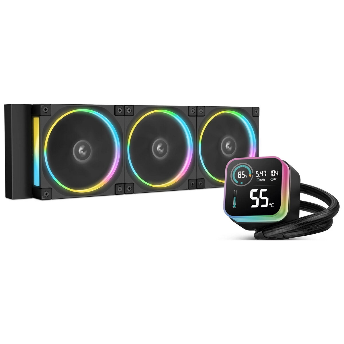 Жидкостная система охлаждения Deepcool LQ360 ULTRA ARGB, Черный (R-LQ360-BKASMC-G-1)