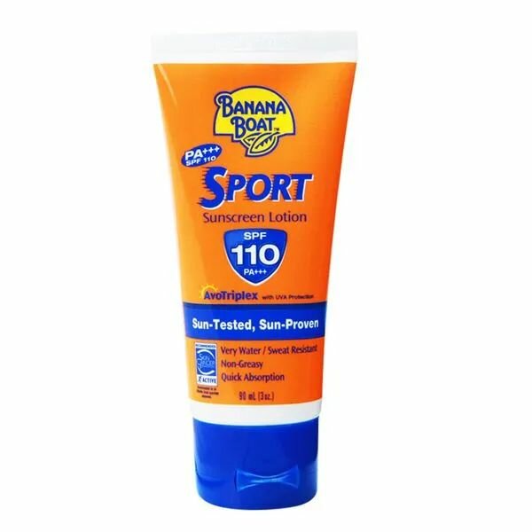 Банановая лодка SPF 110 солнцезащитный крем для всего тела, водостойкий, защита от пота и ультрафиолетовых лучей, 90 мл.