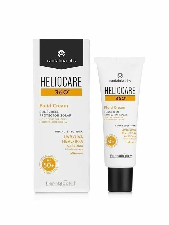 Бестселлер Heliocare 360 Fluid Cream Spf50, солнцезащитный крем 50 мл