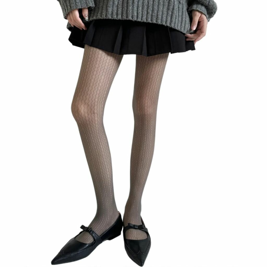 Чулки с полой поверхностью от Water ripple-серые