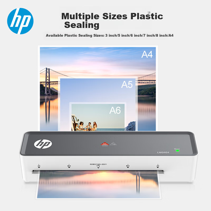HP A4 Фото и Документы Ламинатор Компактная Домашняя Машинка Цвет：A4 Компактный Стильный ЛаминаторВерсия：A4-Пластиковая