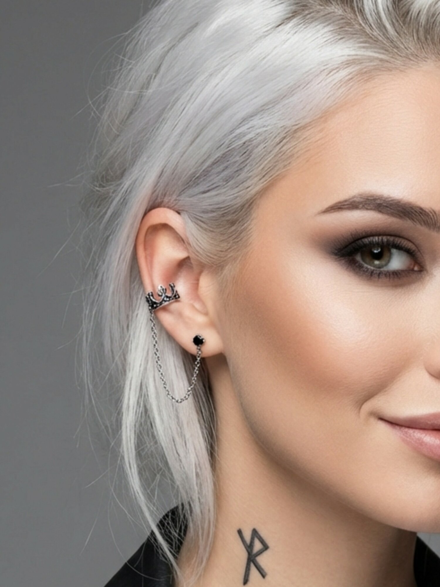 Моносерьга, славянский оберег, фианит