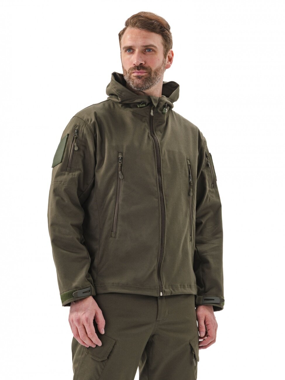 Костюм "ВЕПРЬ" куртка/брюки, цвет: т. хаки, ткань: Полофлис, 52-54, 182-188