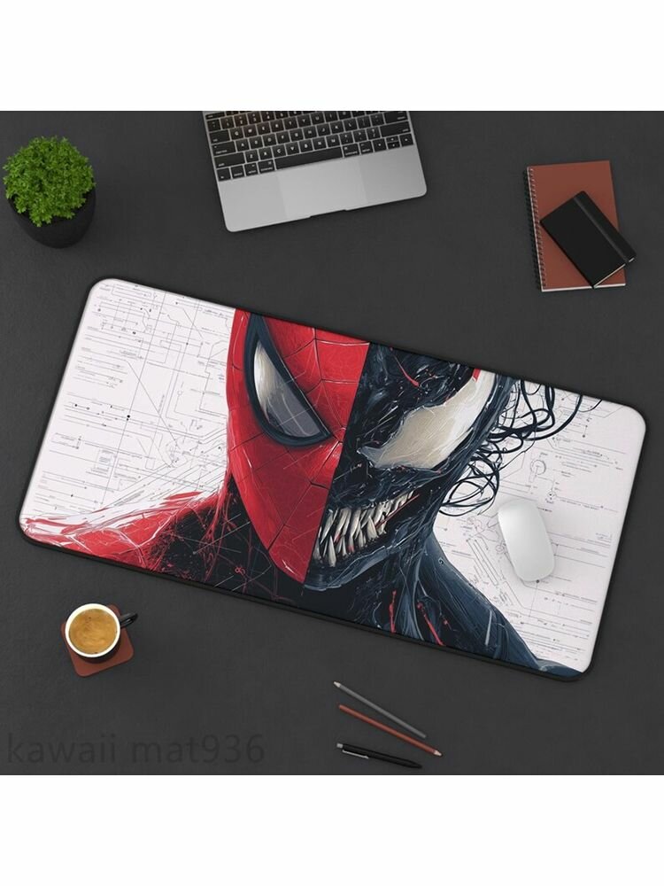Spider-Man Настольный ковер из фильма Marvel "Человек-паук", коврик для мыши с клавиатурой для ноутбука, размер 40x90xxl