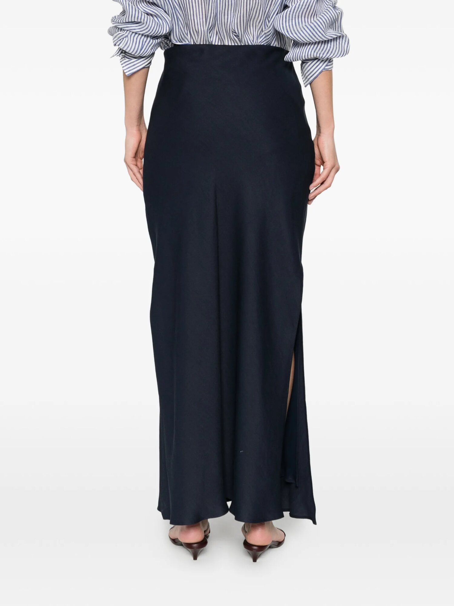Юбка BRUNELLO CUCINELLI Slit-side skirt, размер 44, синий — фото 1