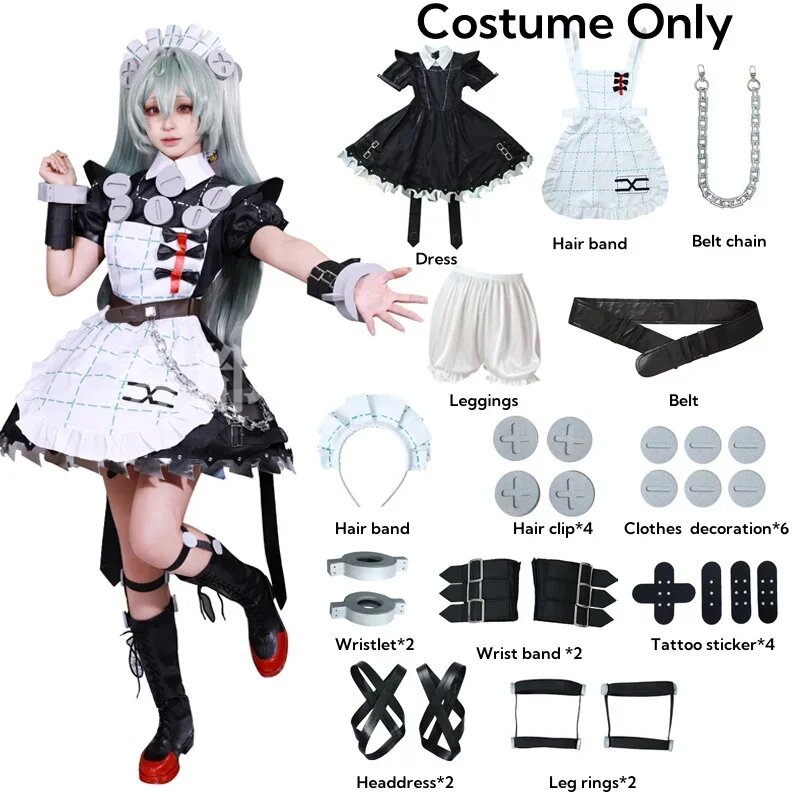 Косплей Corin Wickets, костюм Costume Only, черный, XXXL