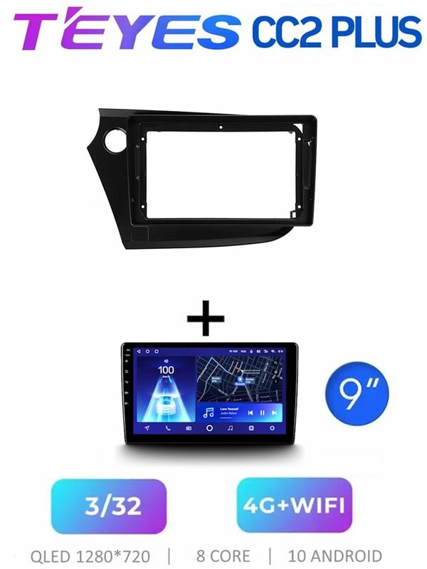 Магнитола 9" Teyes CC2 Plus 3/32 Gb для Honda Insight 2 2009-2014