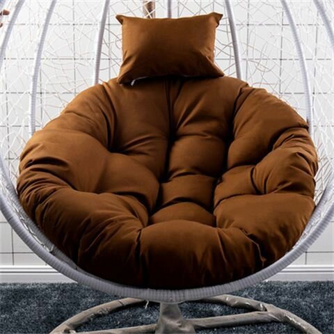 Подушка для подвесного кресла, подушка для одноместного подвесного стула, утолщенная подушка, подвесное кресло-гамак, съемная и моющаяся подушка для ротангового кресла.