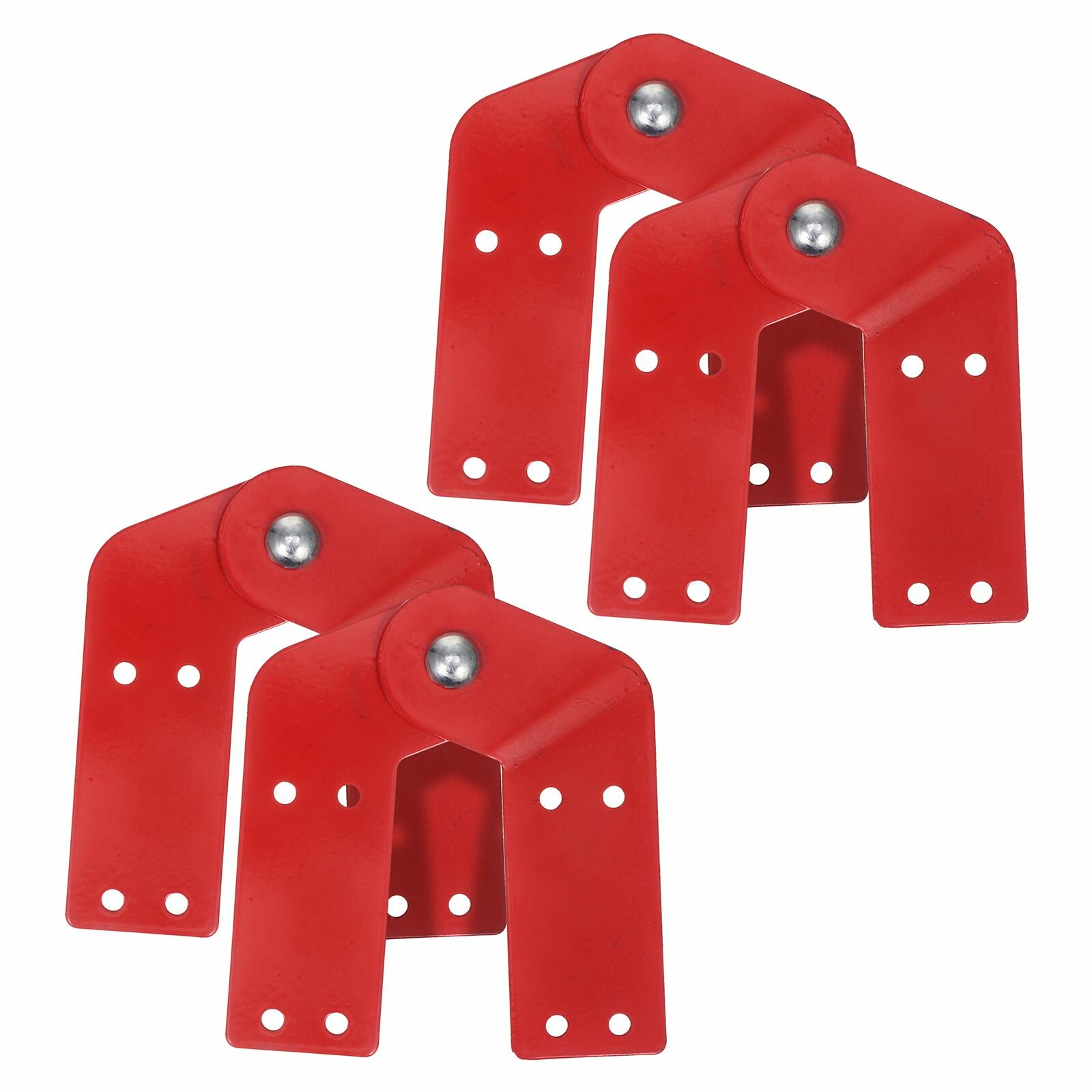 Гвоздевые шарниры для чердачной лестницы из оцинкованной стали красного цвета, набор из 4 шт, для ремонта лестниц
