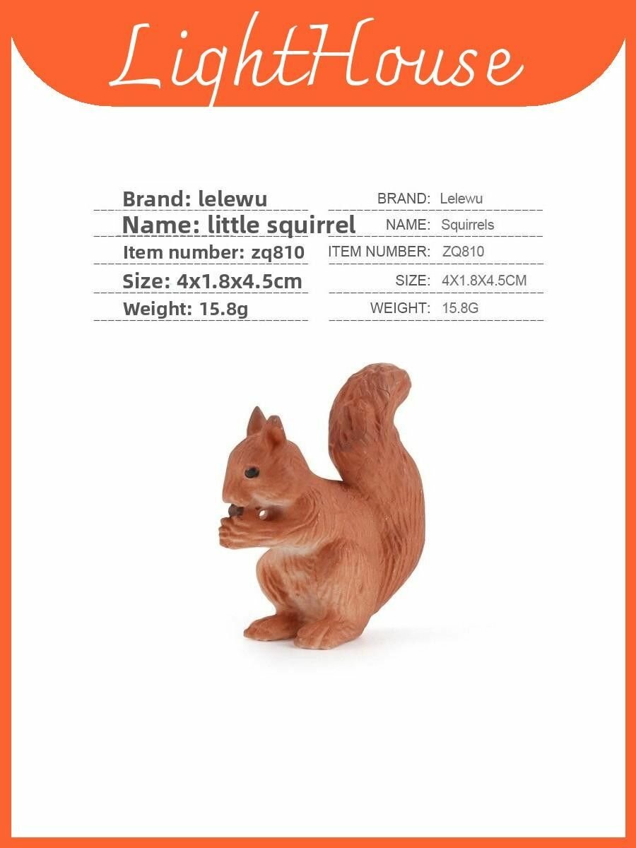 Набор фигурок животных из ПВХ олень, лиса, бобер, белка, кролик