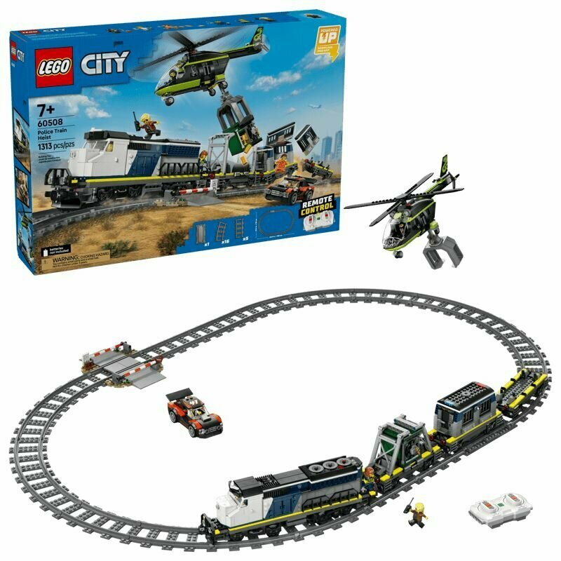 Конструктор LEGO City 60508 Police Train Heist Ограбление полицейского поезда