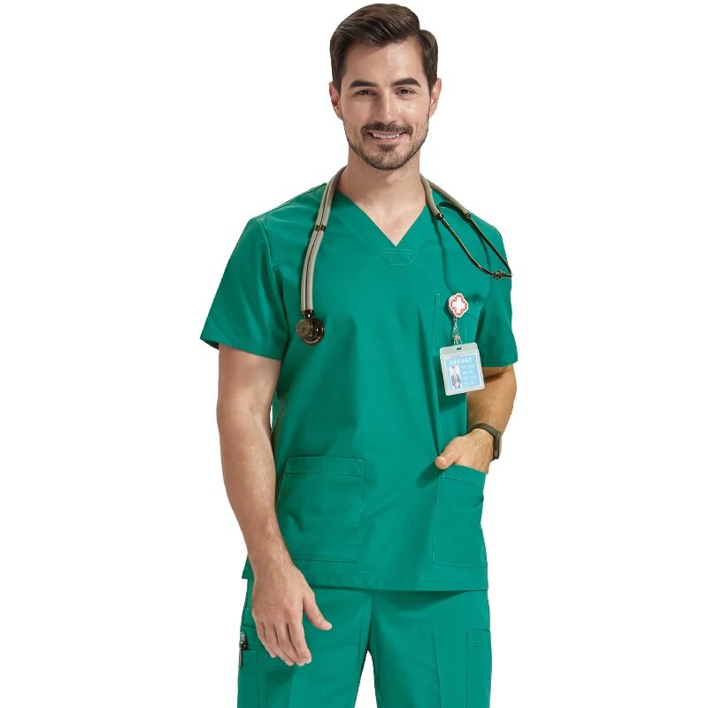 Зеленый медицинский костюм Scrub Set XL (80-90KG)