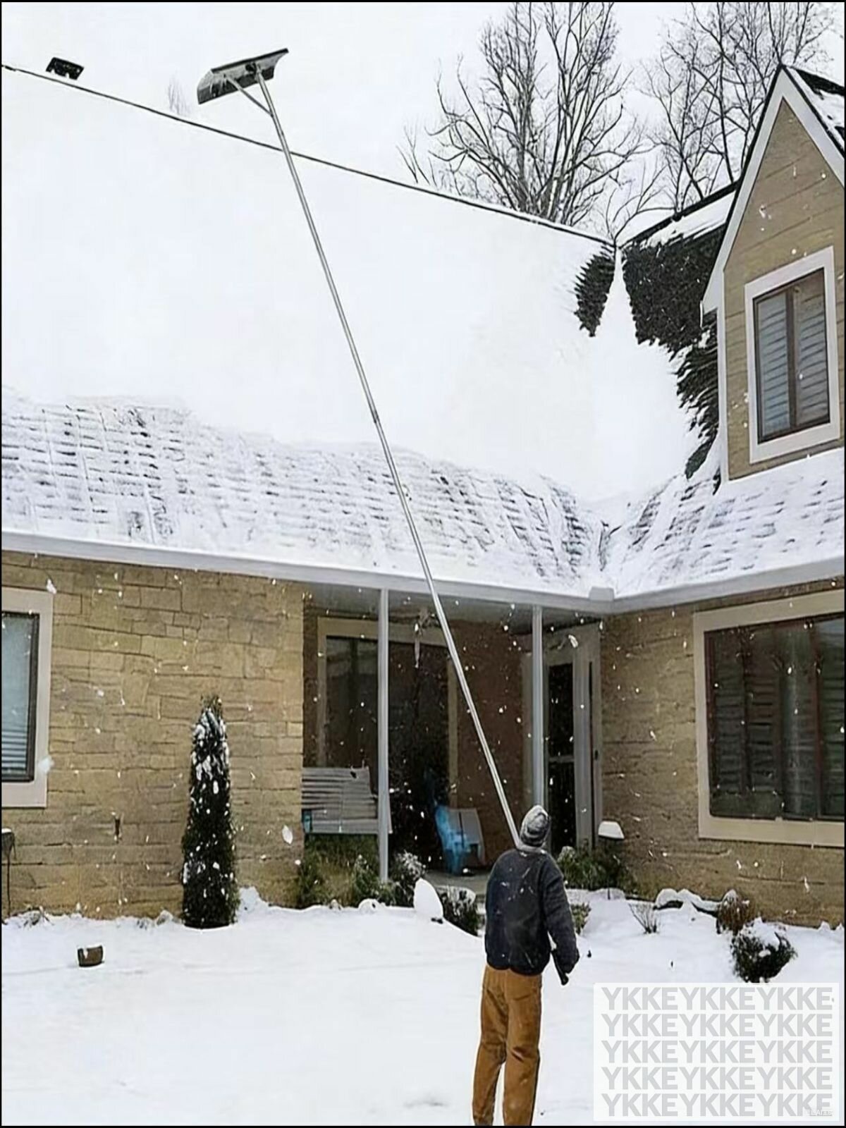 Алюминиевые грабли премиум для очистки крыш от снега, регулируемые от 123до 450 см