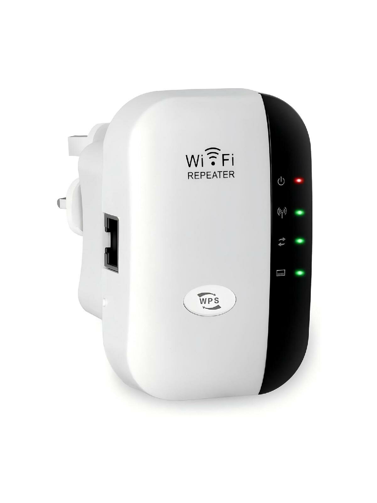 Расширитель Wi-Fi, Усилитель Wi-Fi, Ретранслятор Wi-Fi, Охватывает до 45 устройств, Усилитель Интернета-с портом Ethernet, Быстрая настройка, Усилитель домашней беспроводной индикации, Штепсельная вилка Великобритании