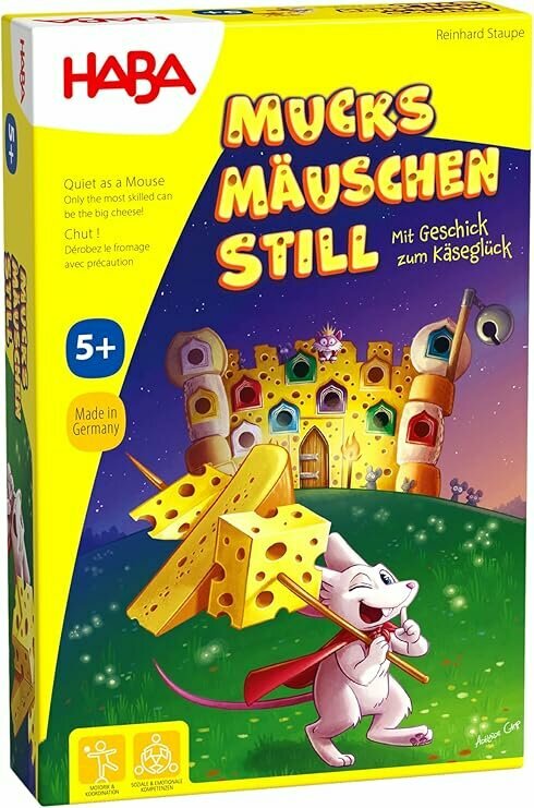 Детская настольная игра Haba - "Тихо, как мышки", игра на ловкость от 5 лет - 1307010001