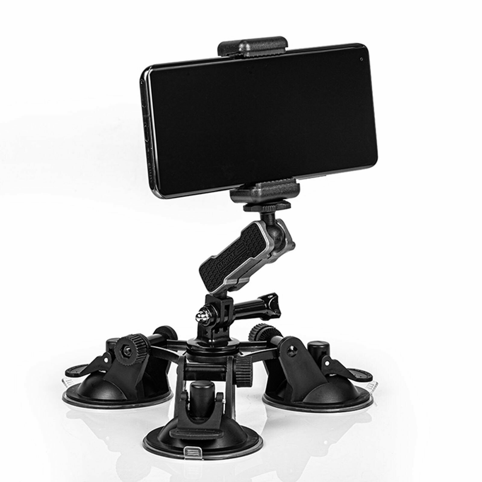 Автомобильный кронштейн MyPads для экшн-камер OSMO, GoPro 10/9, Insta360 ONEX2/ONE/ONE X с присосками и регулировкой угла