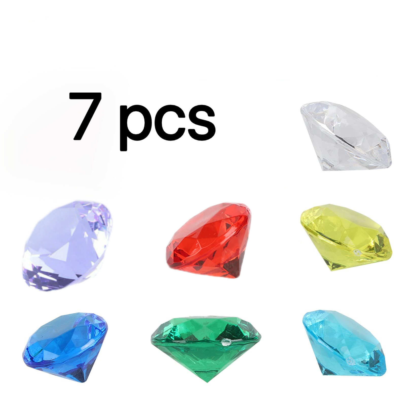 Искусственный кристаллический алмаз прозрачный декоративный алмазный орнамент, цветной кристаллический стеклянный алмаз (7 цветов), размер 30мм