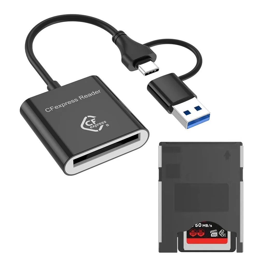 Картридер USB 3.2 CFexpress Type B 10 Гбит/С Для Зеркальных Фотокамер