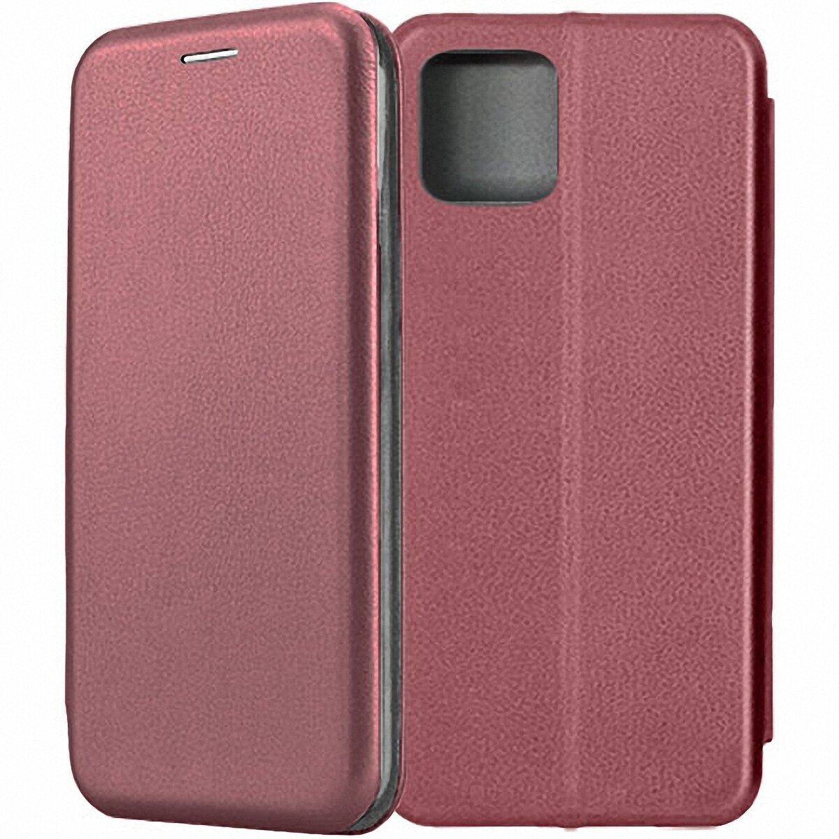 Чехол-книжка для Samsung Galaxy A03 A035 темно-красный / подставка, отделение для карт