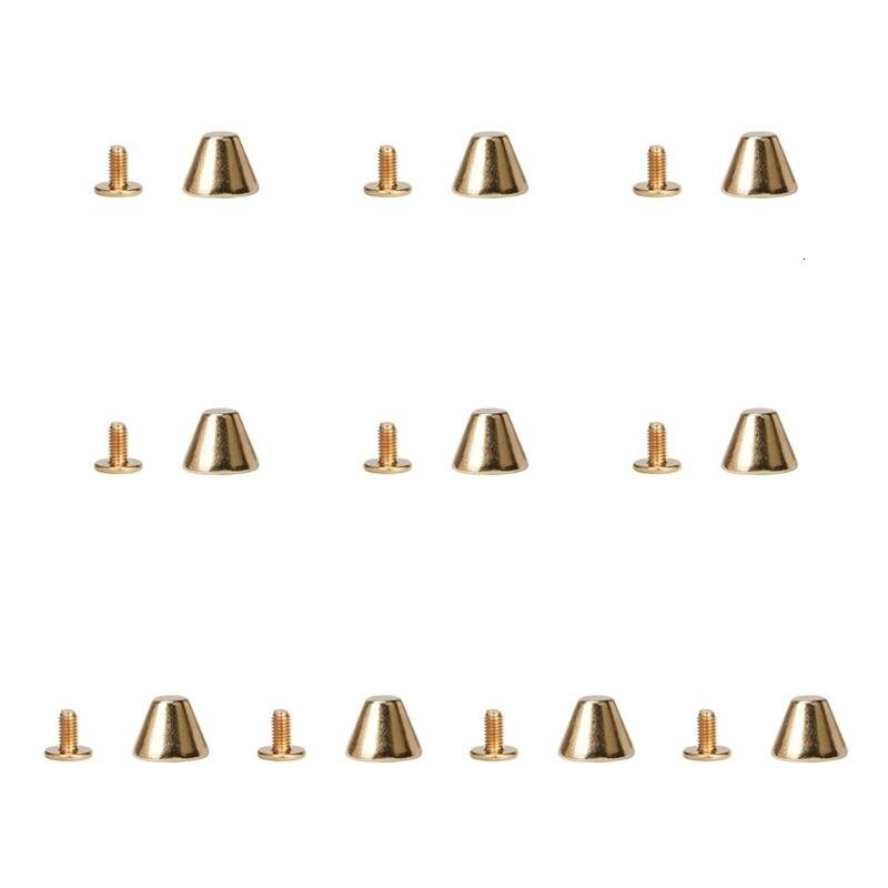 Бронзовые заклёпки для ремней и ошейников, Светло - золотой - 9 ведер 11x8
