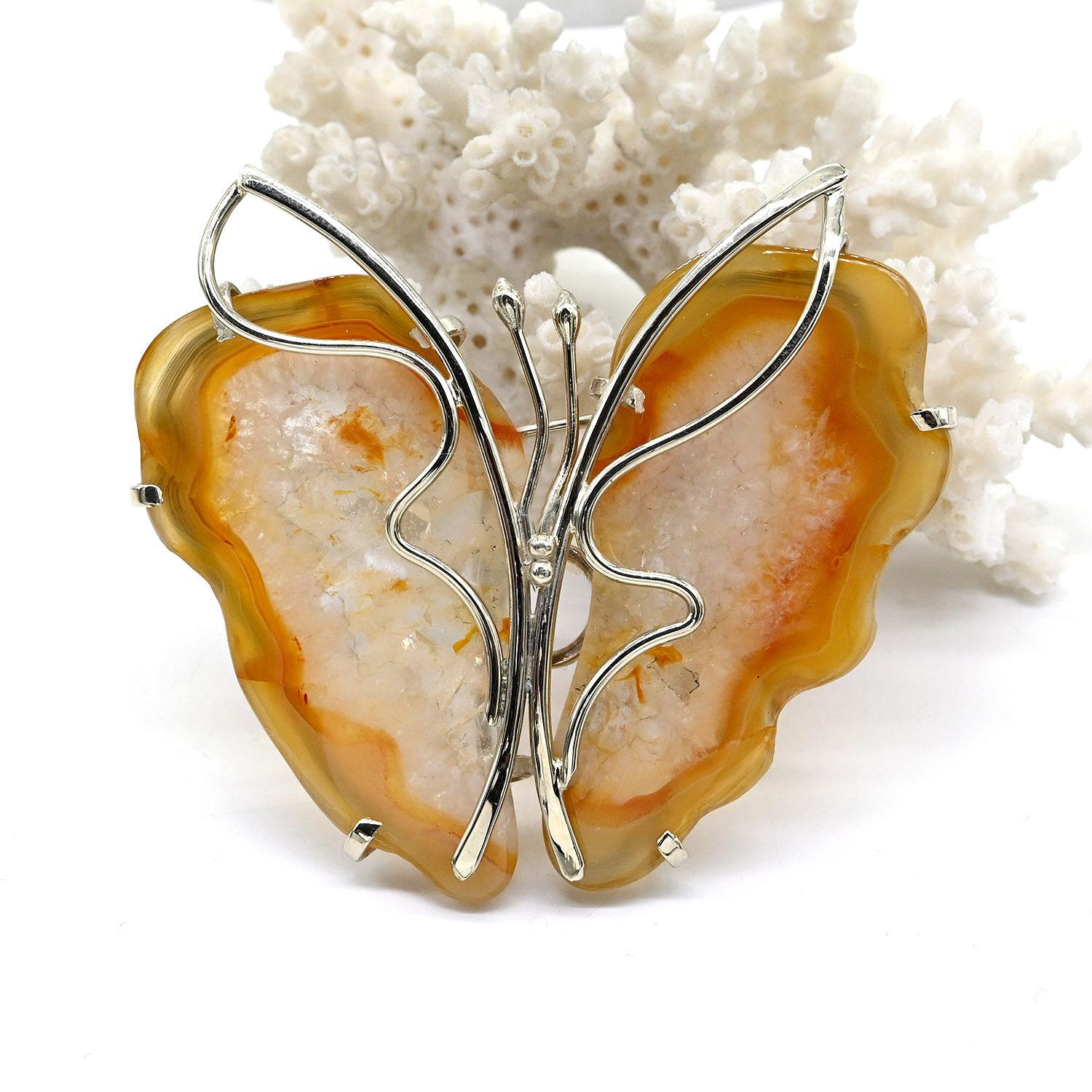 Брошь, агат