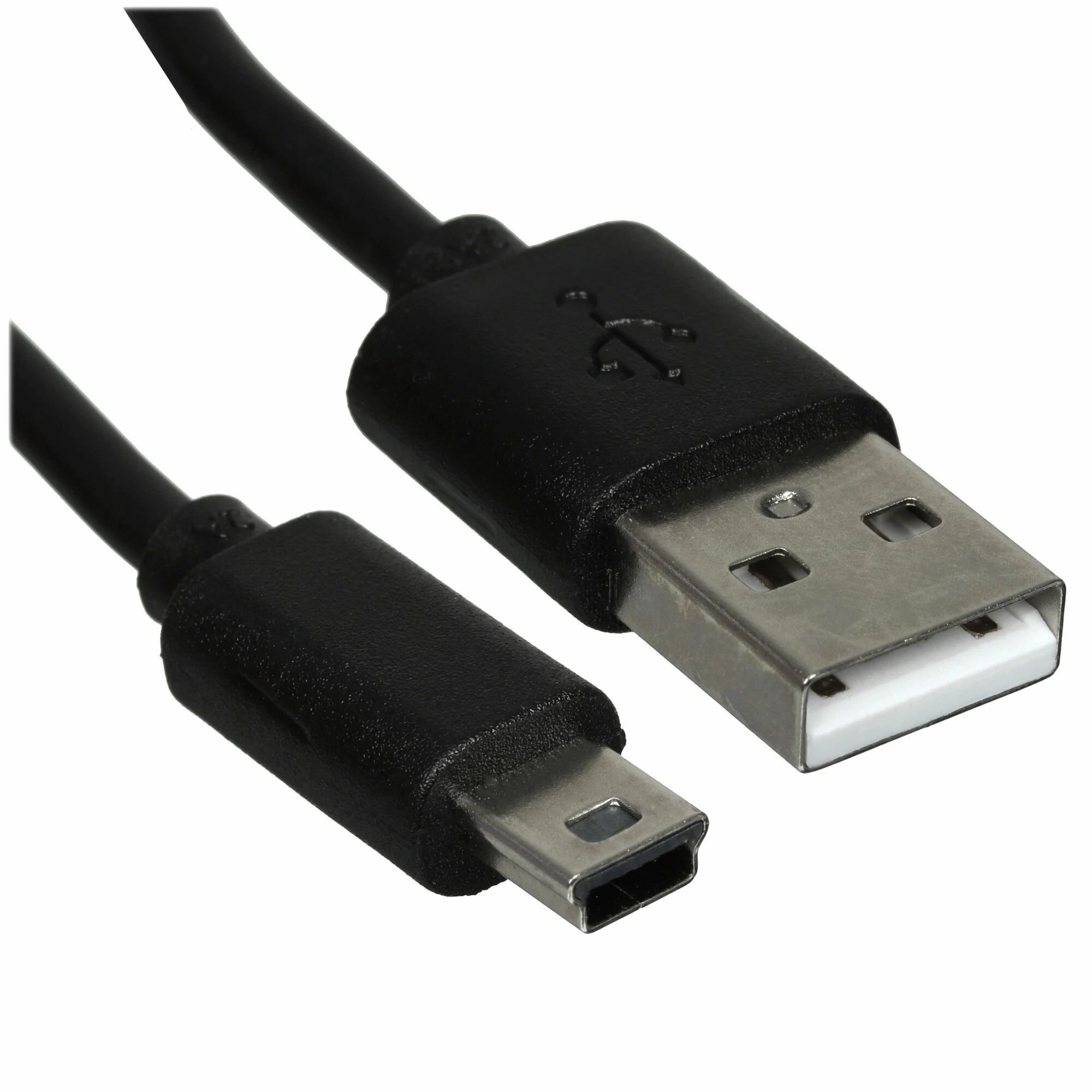 Кабель круглый Aceline mini USB - USB 2.0 Type-A черный 1 м