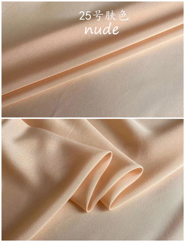 Шелк Креп де шин 100% Nude, бежевый