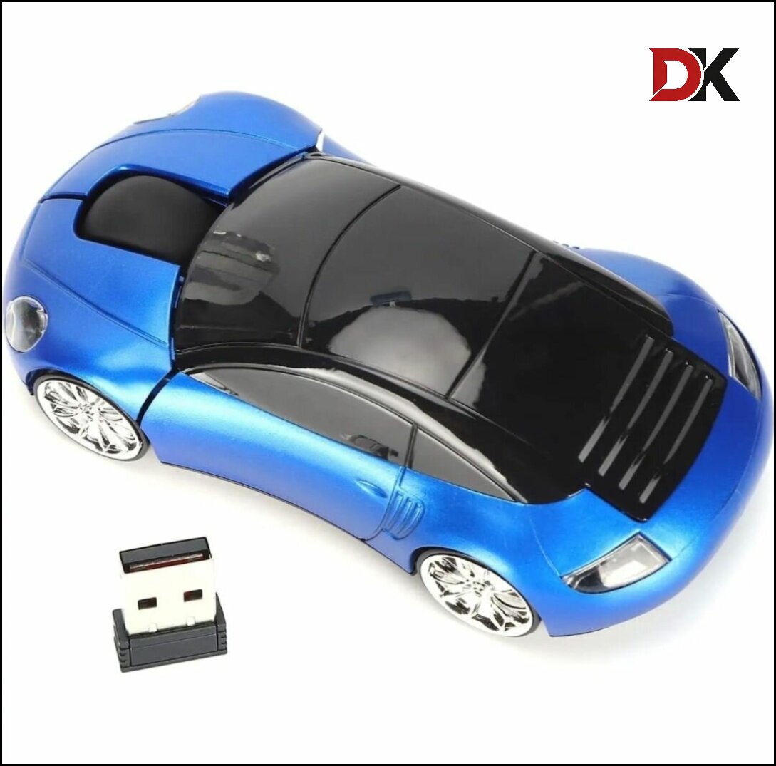 Беспроводная машинка 2.4G с USB и синей подсветкой эксклюзивный автомобильный аксессуарСамый продаваемый и долговечный