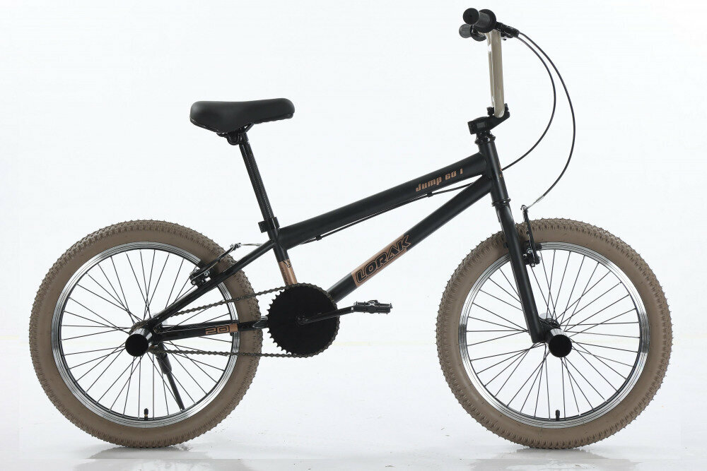 Велосипед трюковой LORAK Jump Go 1 Матовый Чёрный под рост 135-170 см, двойной обод