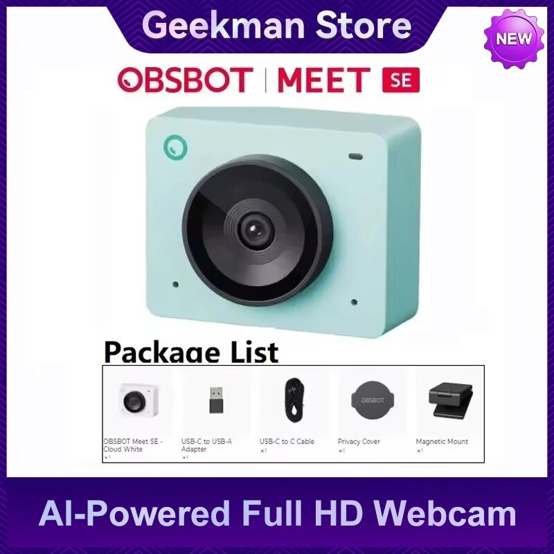 OBSBOT Meet SE веб-камера Full HD Aurora Green