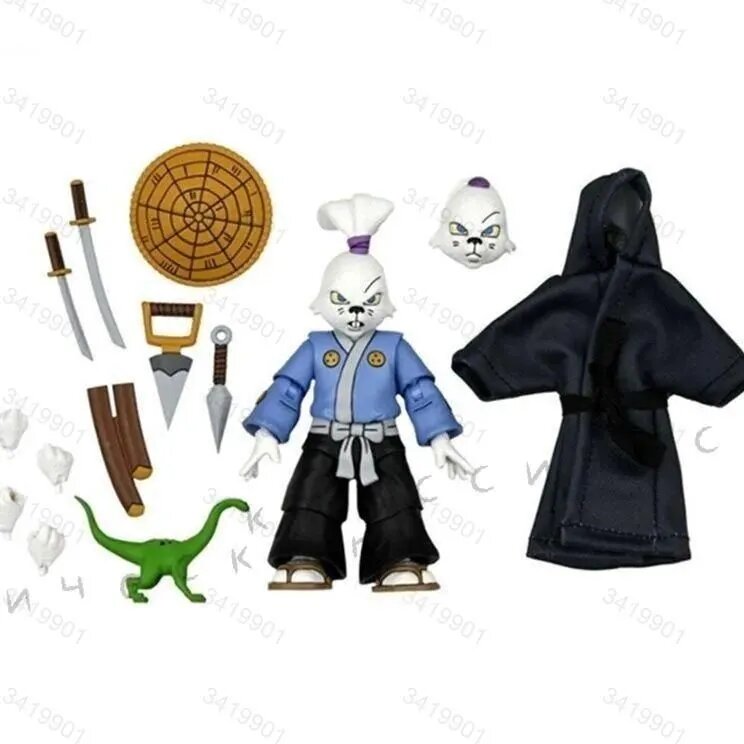 Подвижная фигурка Усаги Ёдзимбо из вселенной Черепашки-ниндзя NECA Teenage Mutant Ninja Turtles Usagi Yojimbo Rabbit