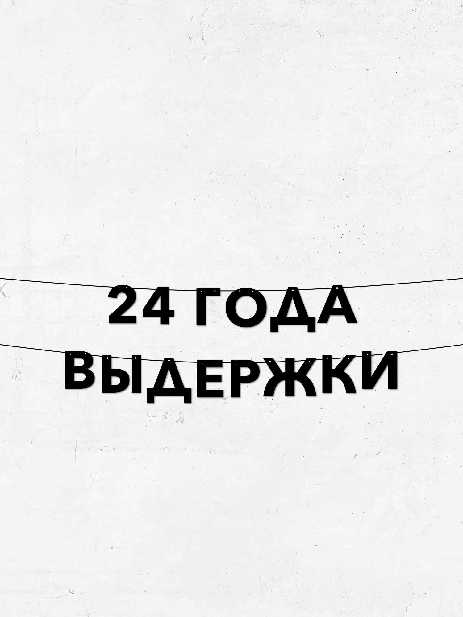 Гирлянда из букв 24 года выдержки, долговечный декор для праздников и фотосессий, высота 10 см