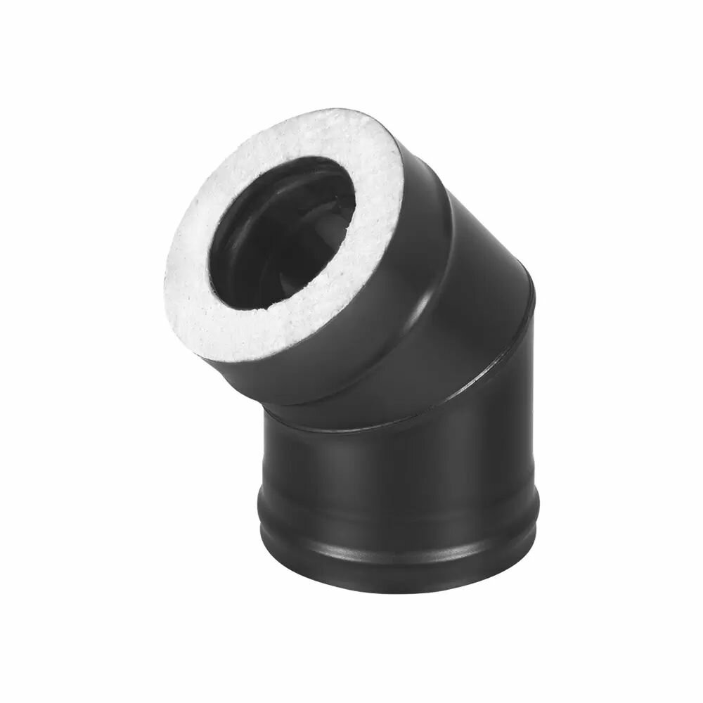 Везувий Сэндвич-колено KERABLACK (AISI 430 1,0мм/0,5мм) угол 45* 2 секции, д.115х200мм