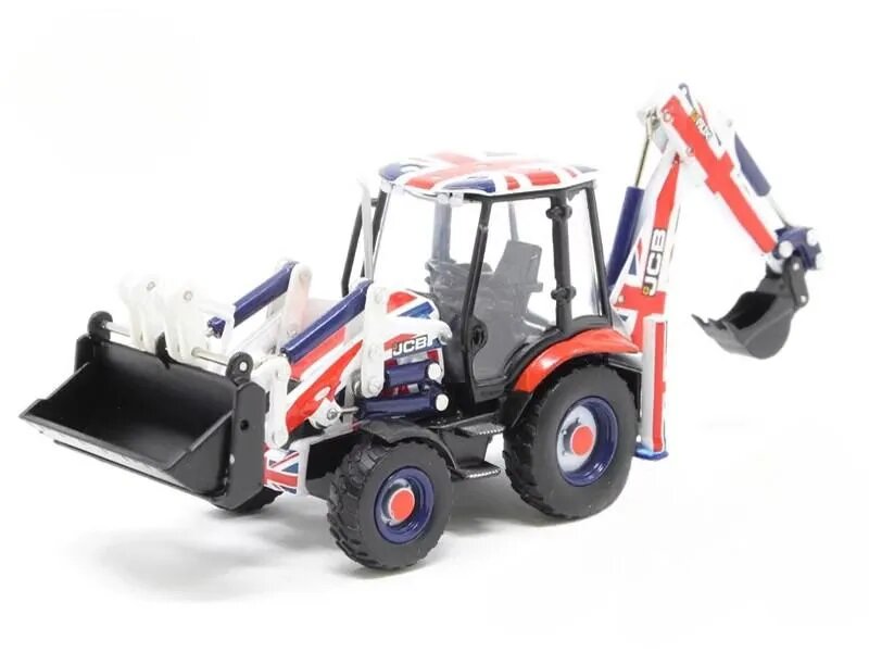 JCB 3CX Экскаватор-Погрузчик Металлическая Модель 75-Летия (Лимитированная Серия 1:32) Сборная Конструкция, Для Коллекции, Подарок