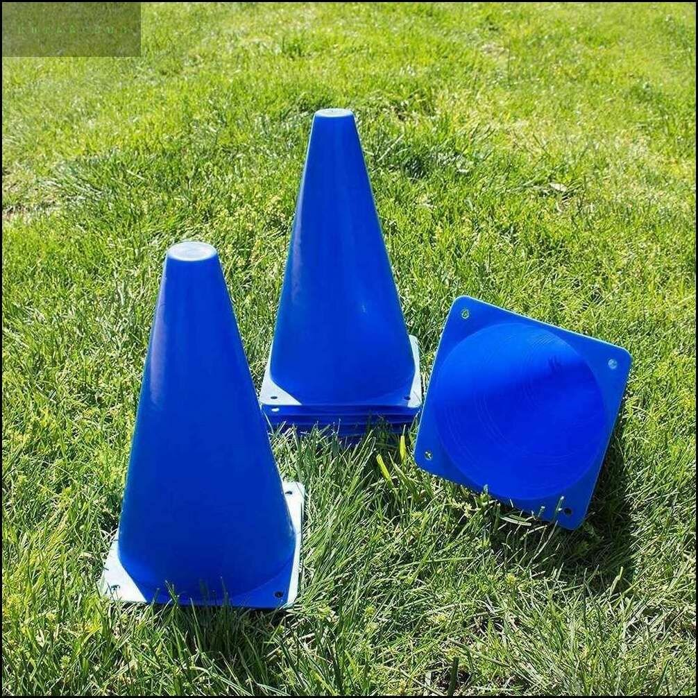 Конусы спортивные STRONG BODY, 23 см 10 шт, синие (футбол и спорт, маркировка