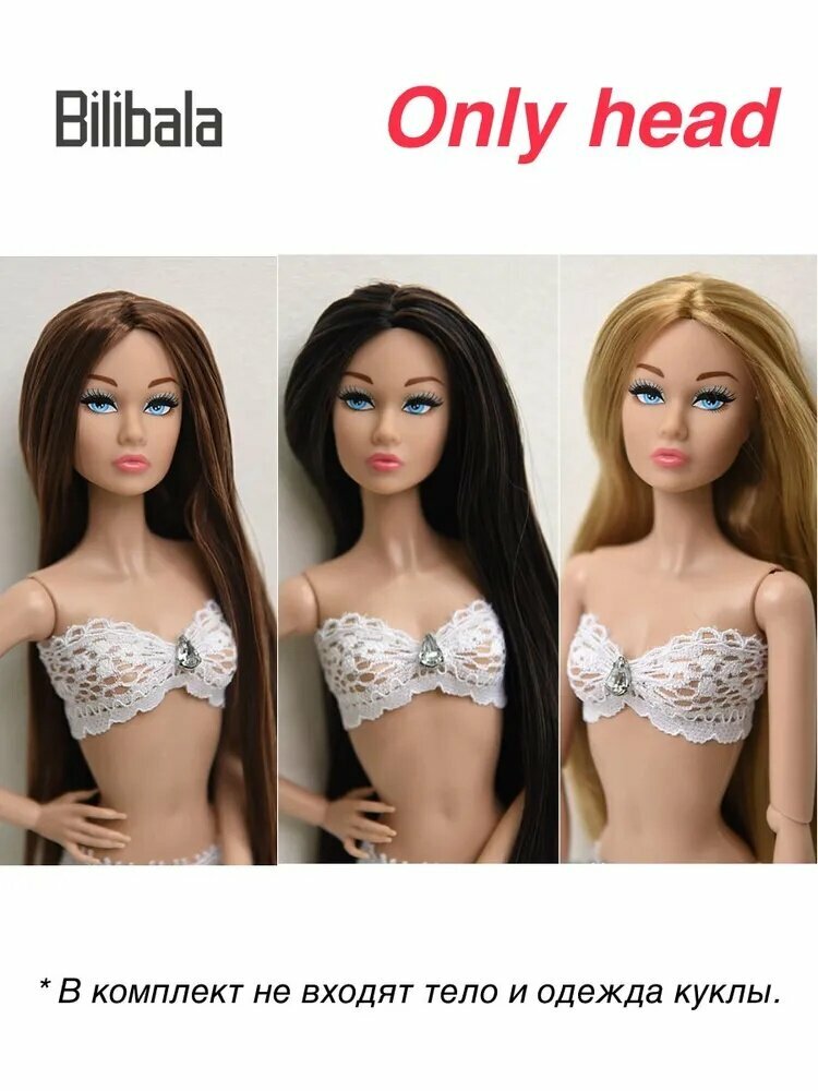Голова куклы 1/6, макияж, 3 шт.