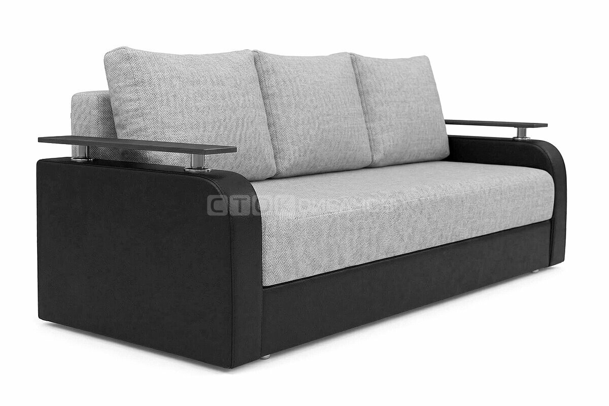 Диван Сток Диванов Марракеш, серая рогожка, 225 см, механизм еврокнижка