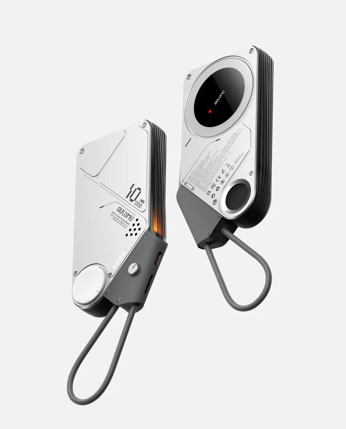 Внешний аккумулятор Aulumu M10, 10000mAh, MagSafe, встроенный кабель