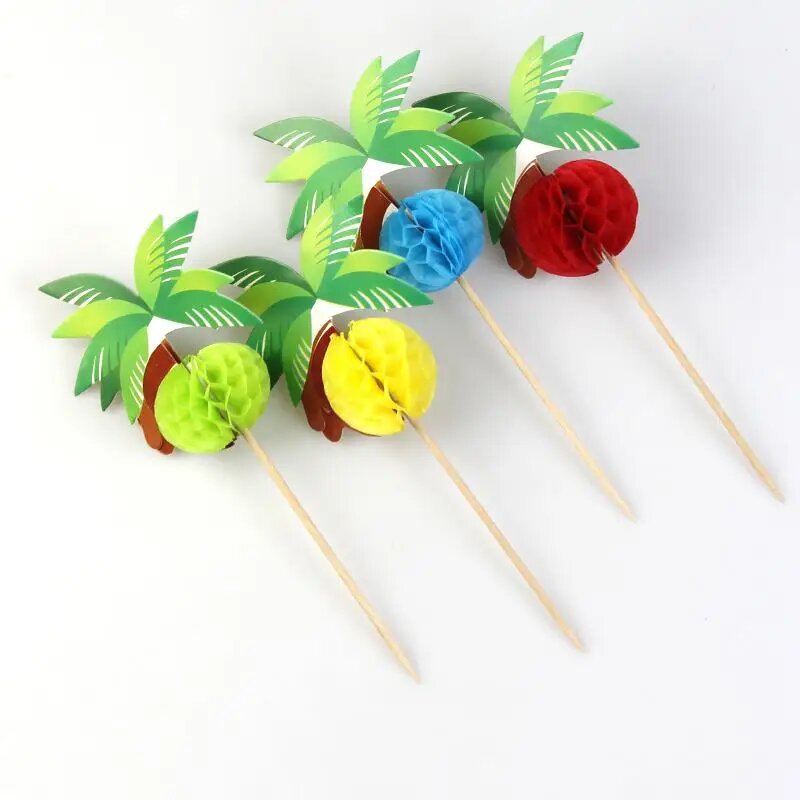Коктейльные палочки с пальмами, 20шт, цвет: 20pcs4