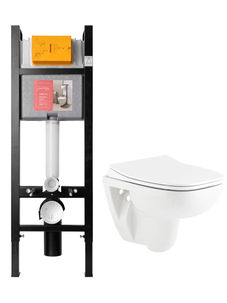 Комплект 3 в 1 Унитаз подвесной Seramiksan Petite A101002H / Сиденье AG50006 / Инсталляция Jacob Delafon E33131RU-NF