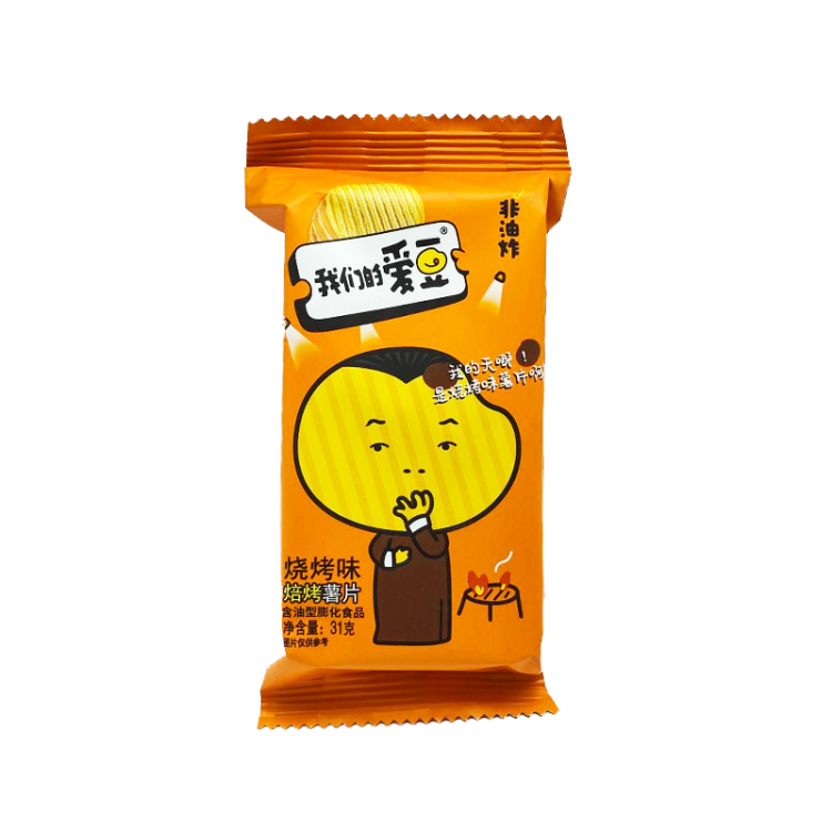 Чипсы картофельные запеченные со вкусом барбекю "Weilong", 31 г